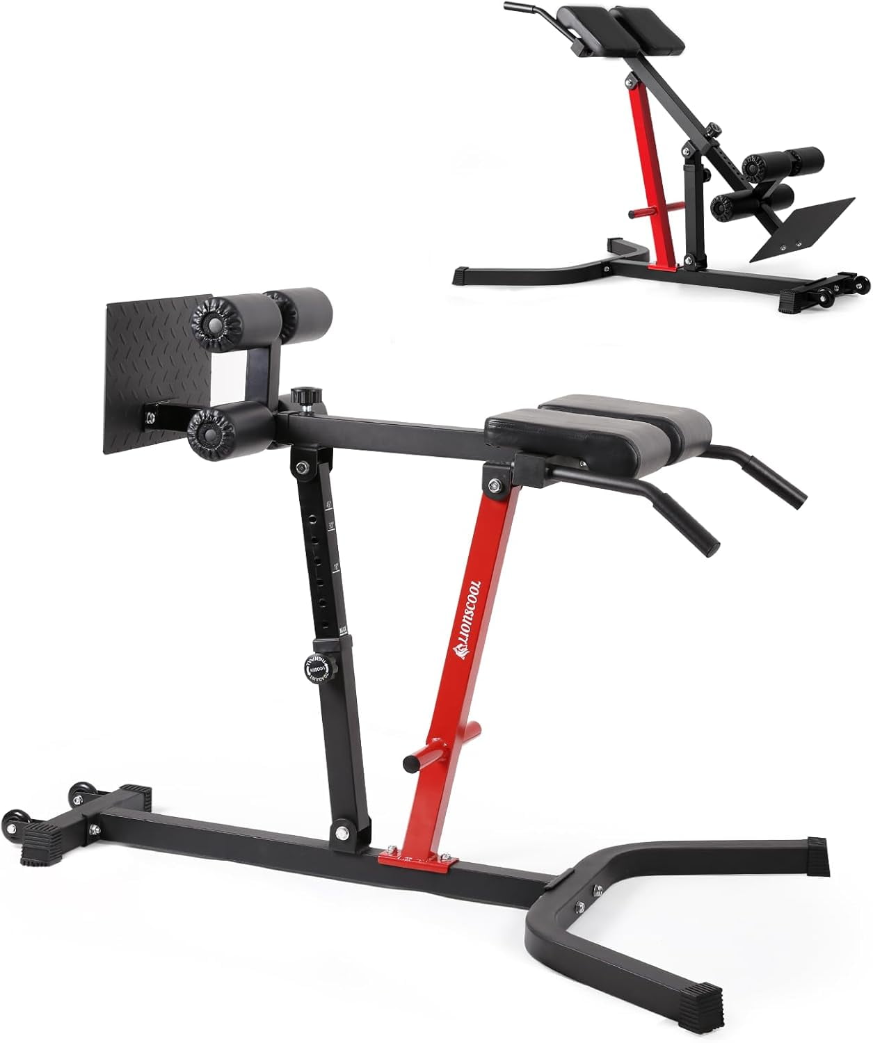 LIONSCOOL Dual Function Adjustable Hyperextension Roman Chair(Range ...