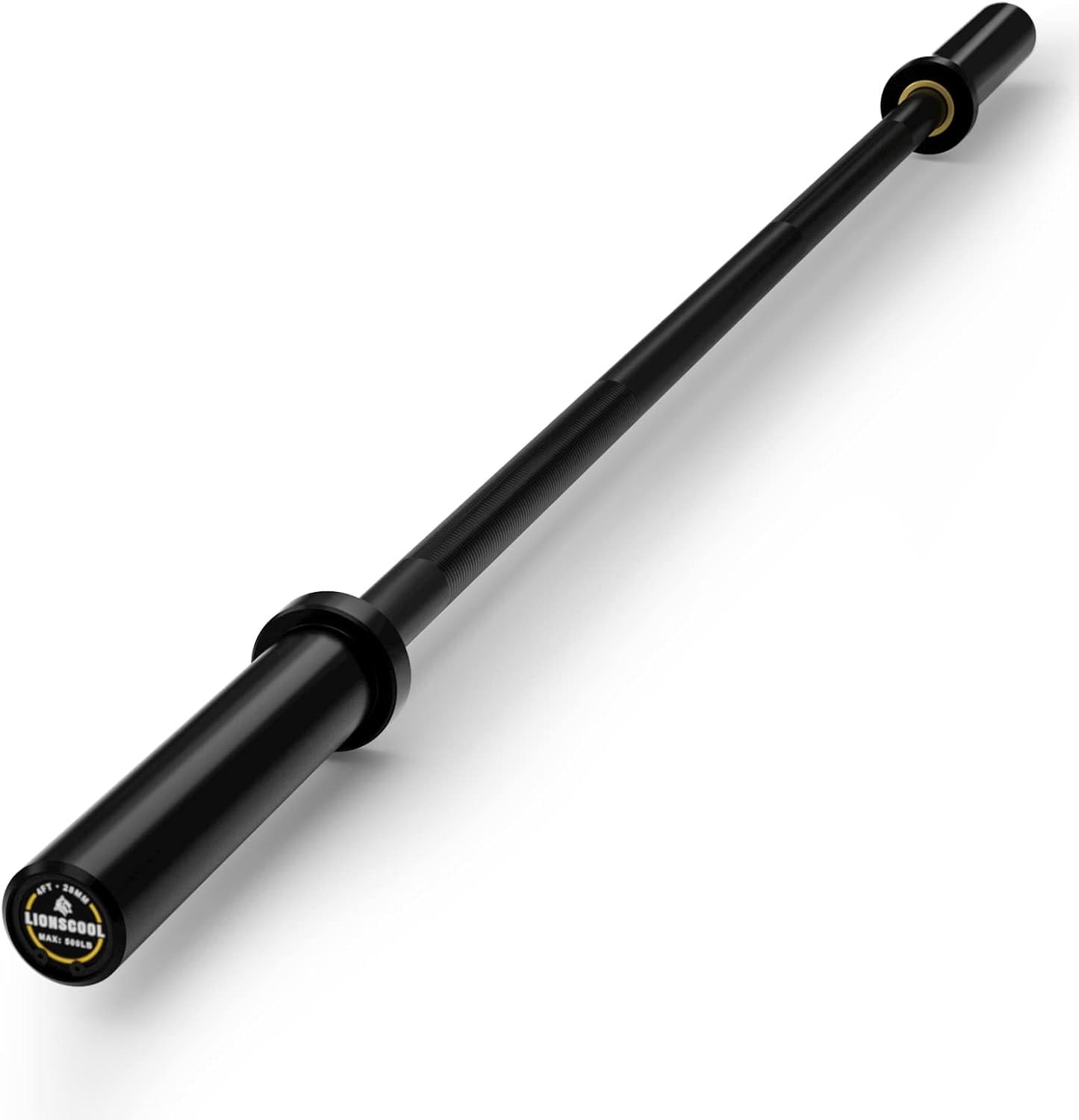 LIONSCOOL Premium 4ft/4.9ft/6ft Barbell for Strength Training and ...