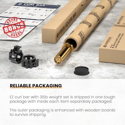 LIONSCOOL Premium 4ft/4.9ft/6ft Barbell for Strength Training and ...