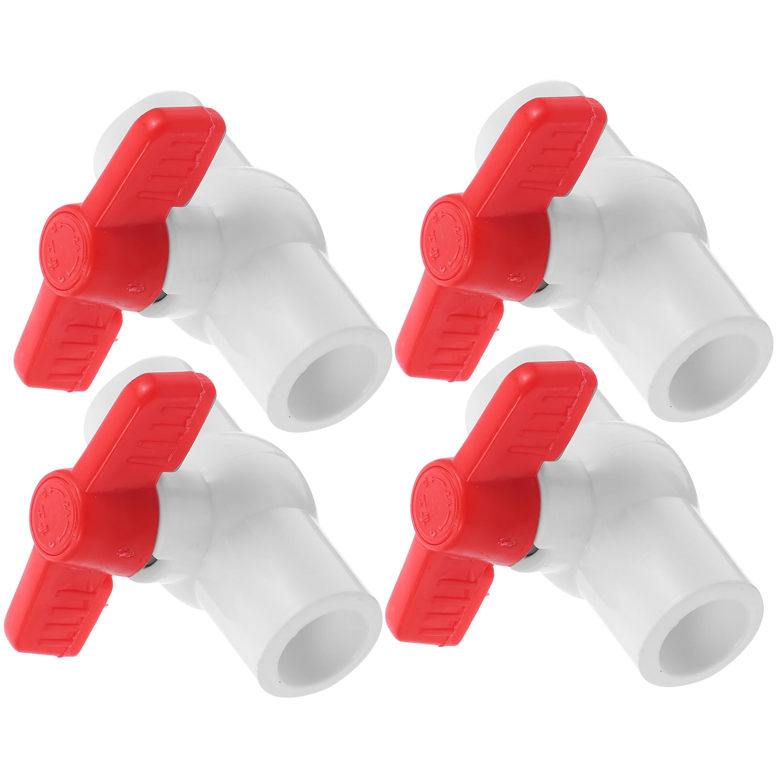 LIOOBO 4 Pcs Pvc Ball Valve Hot and Cold Tap Inserts Bathroom Angle ...