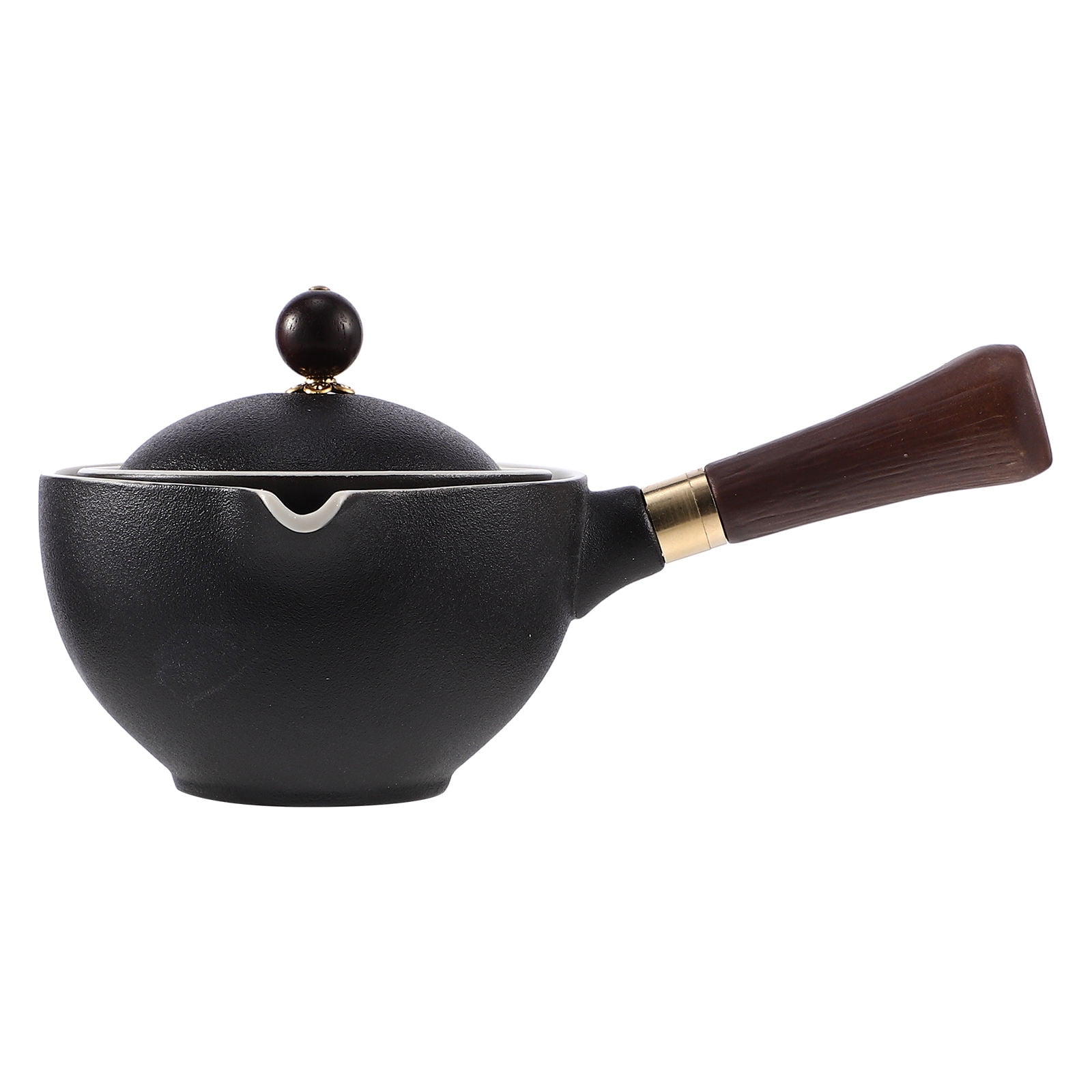 LIOOBO Ceramic Tea Pot with Side Handle Rotatable Tea Kettle Chinese ...
