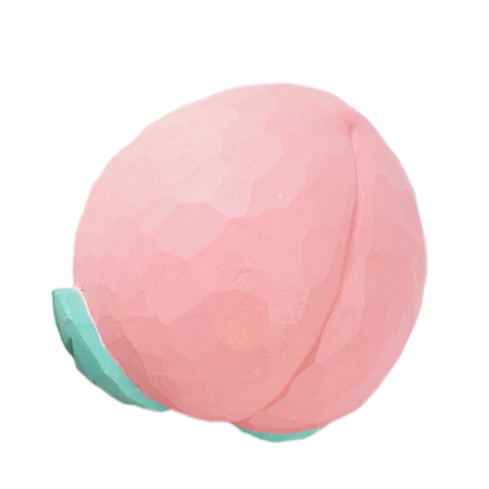 LIOOBO Faux Fruit Peach Statue Wooden Decorative Ornament for Home ...