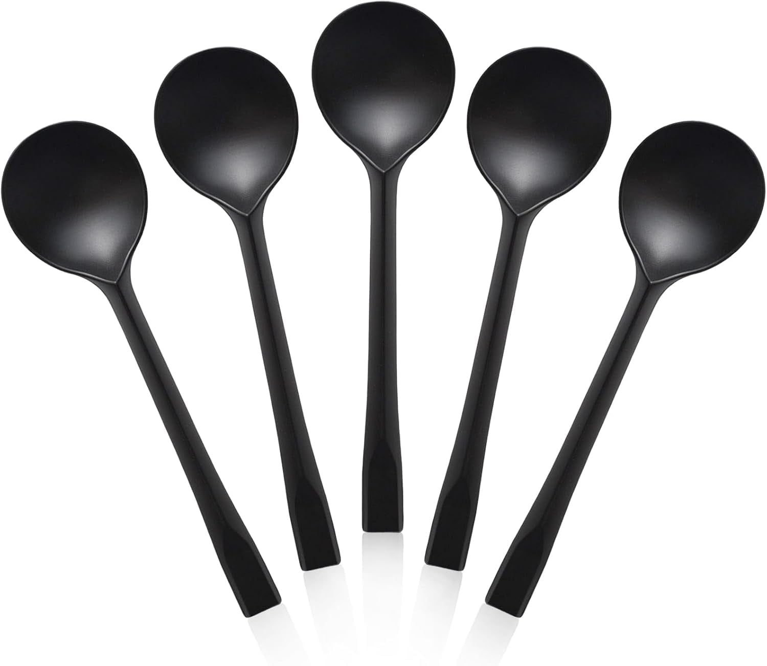 LIOUCBD 200Pcs Black Plastic Serving Spoons, LIOUCBD Disposable Soup ...