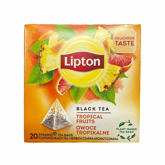 Lipton Black Tea: Tropical Fruits, 20 Hot Tea Bags in 1 Box - Walmart.com