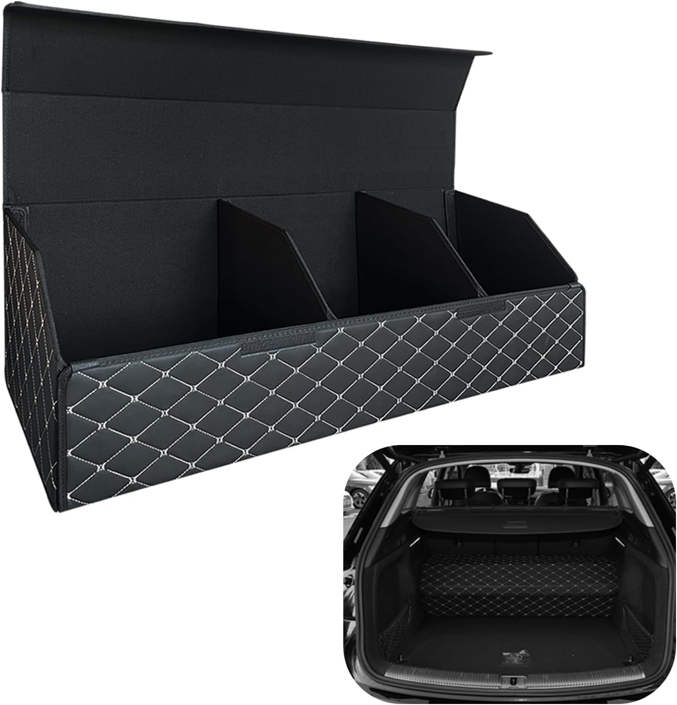 LIQI Car Trunk Organizer for Dodge Durango Hybrid - Custom Fit,4-Layer ...