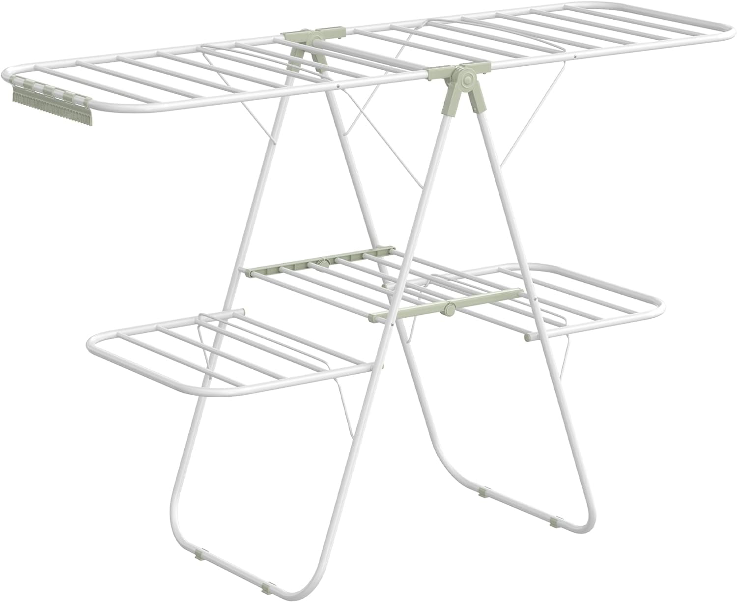 LIQI Clothes Drying Rack, Foldable 2-Level Laundry Drying Rack, Free ...