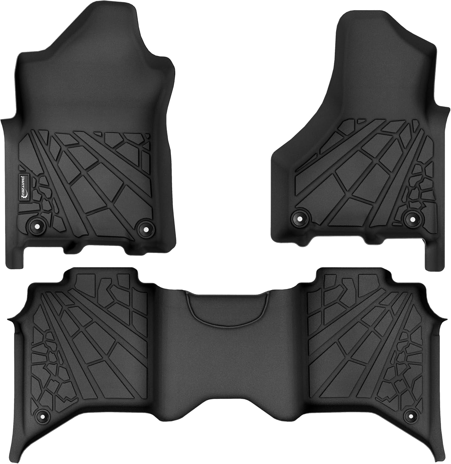 LIQI Floor Mats Fit for 2019-2024 Ram 2500/3500 Crew Cab (1st Row ...