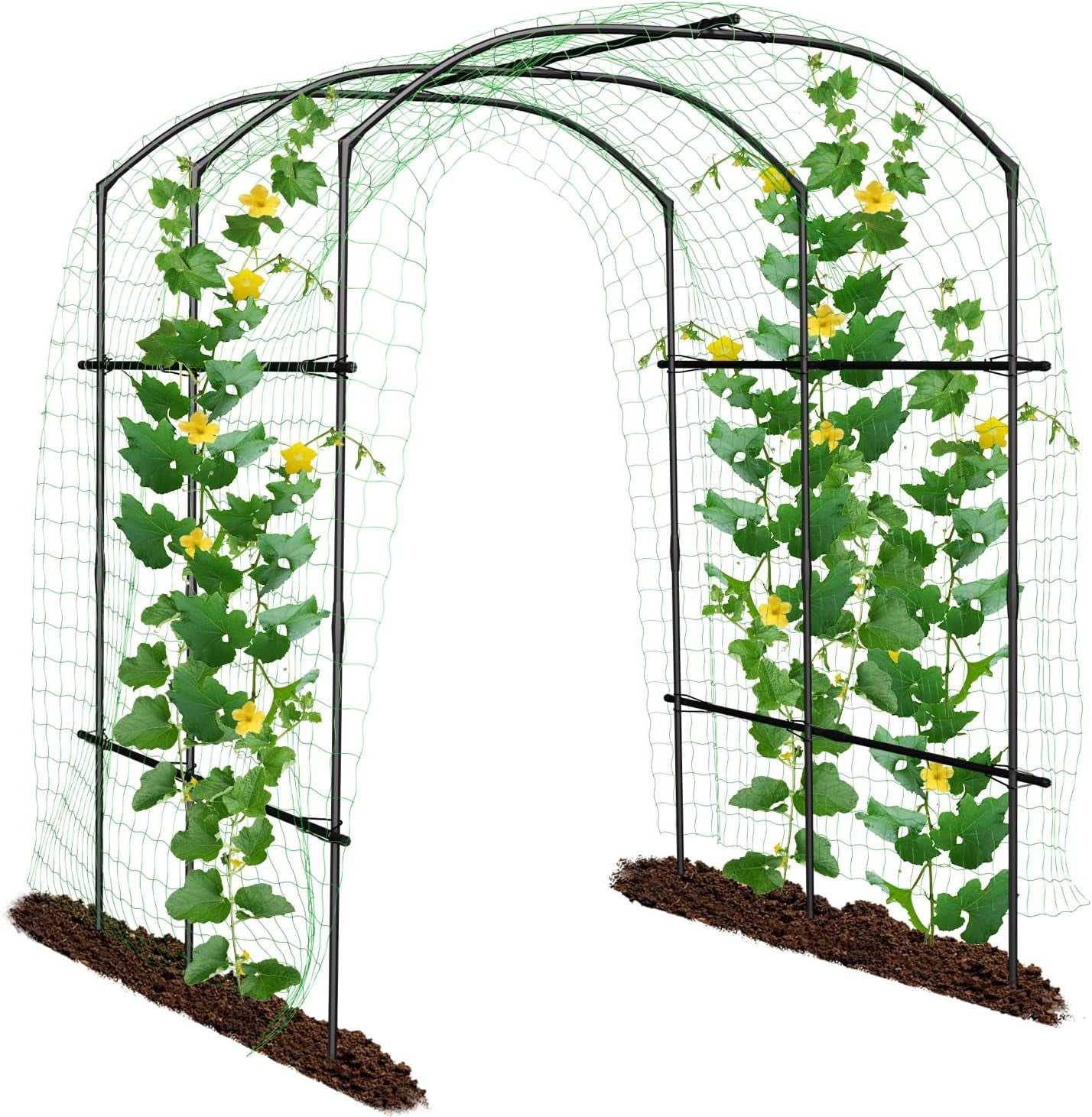 LIQI Garden Arch Trellis, Metal Core Trellis Archway for Climbing ...