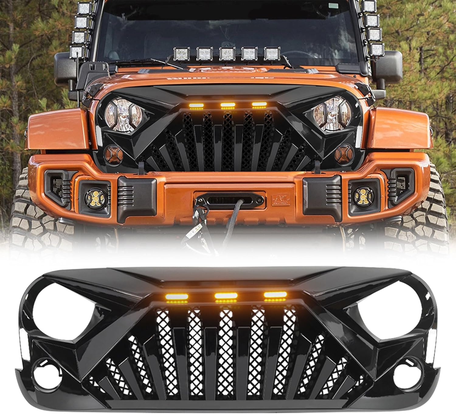 LIQI Heavy Duty ABS Plastic Goliath Grille Compatible with All 2007 to ...
