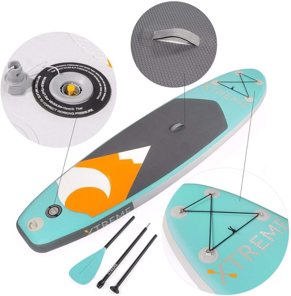 LIQI Inflatable Stand Up Paddle Board Set,Adjustable Paddle, Backpack ...