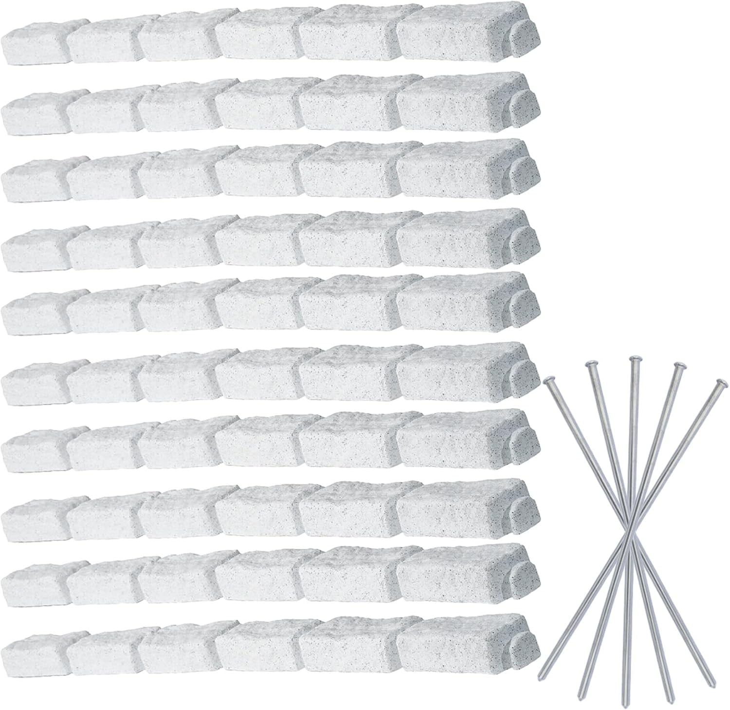 LIQI Landscape Edging| Faux Stone Bricks for Lawn edging, Flower beds ...