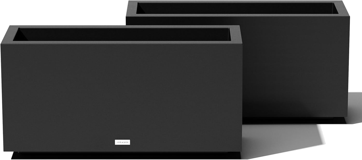 LIQI Long Box Planter - Large Rectangular Planter for Indoor or Outdoor ...
