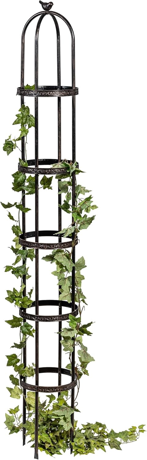 LIQI Metal Garden Obelisk Trellis for Climbing Plants Outdoor | Indoor ...