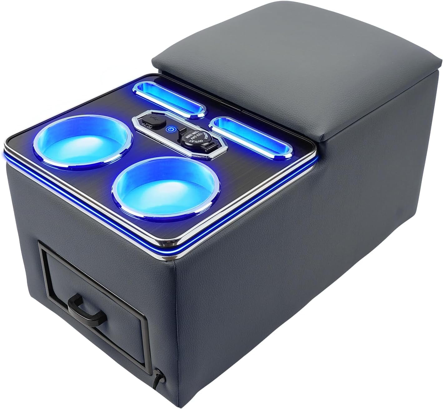 LIQICenter Console, Upgraded 7-Color Mood Lighting Center Console ...