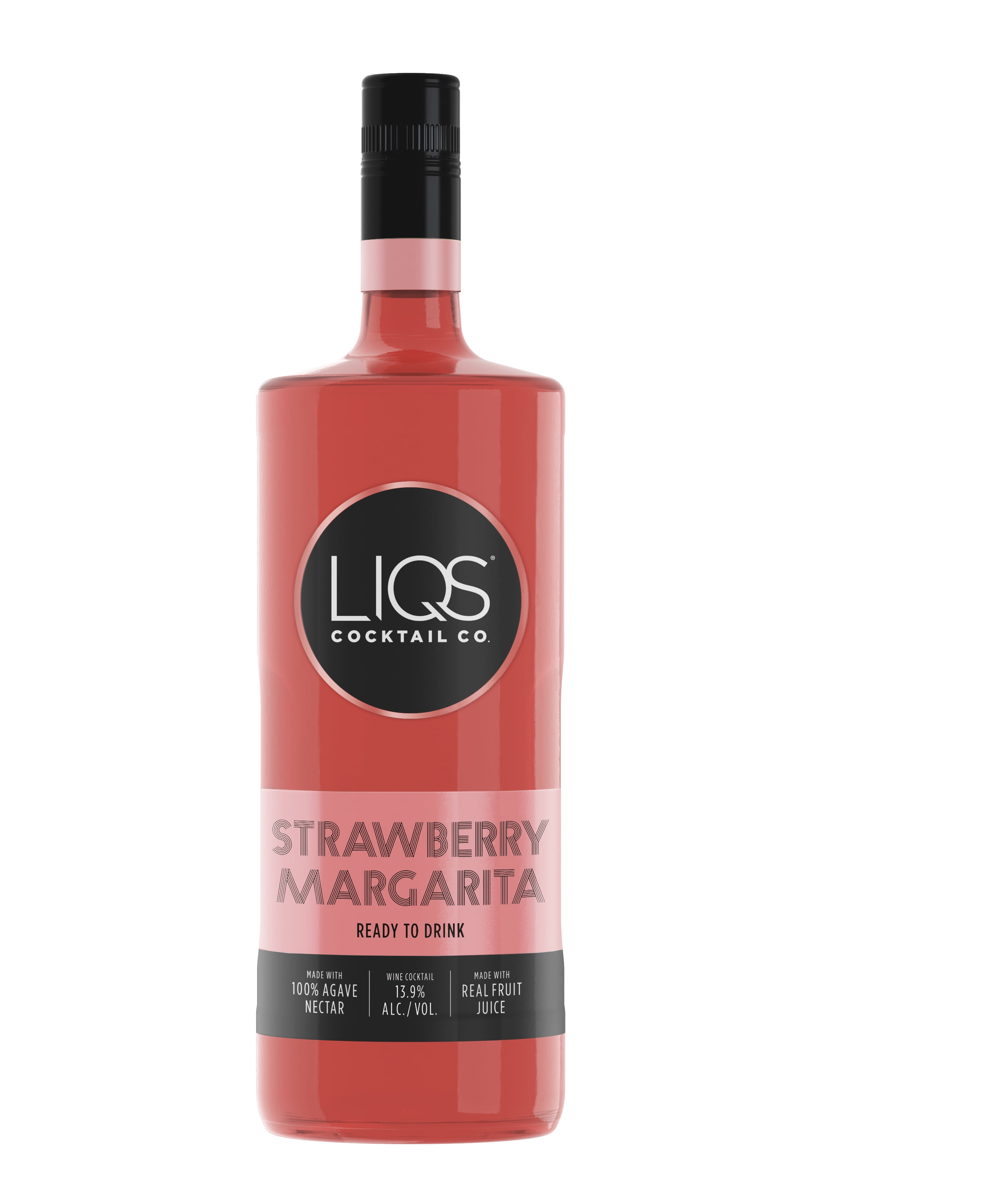 LIQS Cocktail Co. Strawberry Margarita Ready to Drink Cocktail, 1.5 ...