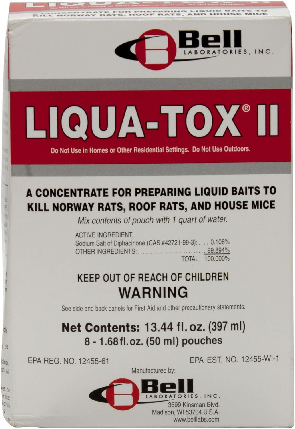 LIQUA-TOX II Pest Control Rodenticide, Poison Bait Killer - Walmart.com