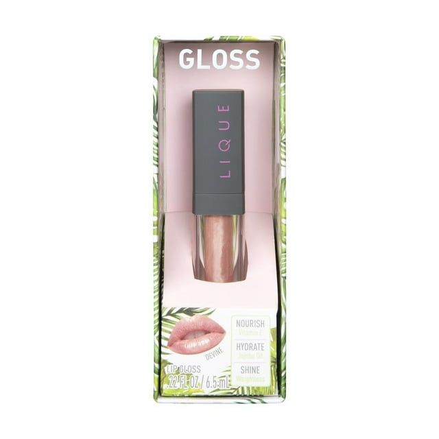 LIQUE - Cosmetics Lip Gloss, Non-Sticky, Vegan Formula Infused with ...