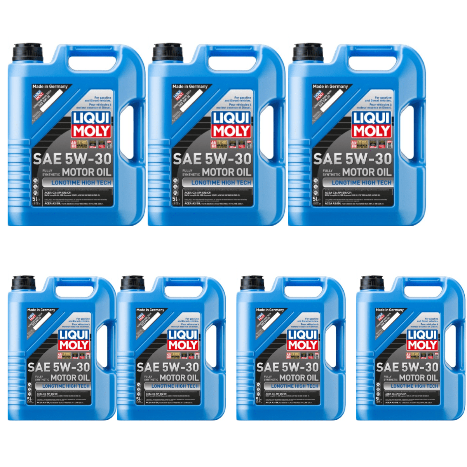 LIQUI MOLY 2039 Longtime High Tech SAE 5W-30 Synthetic Motor Oil Pack ...