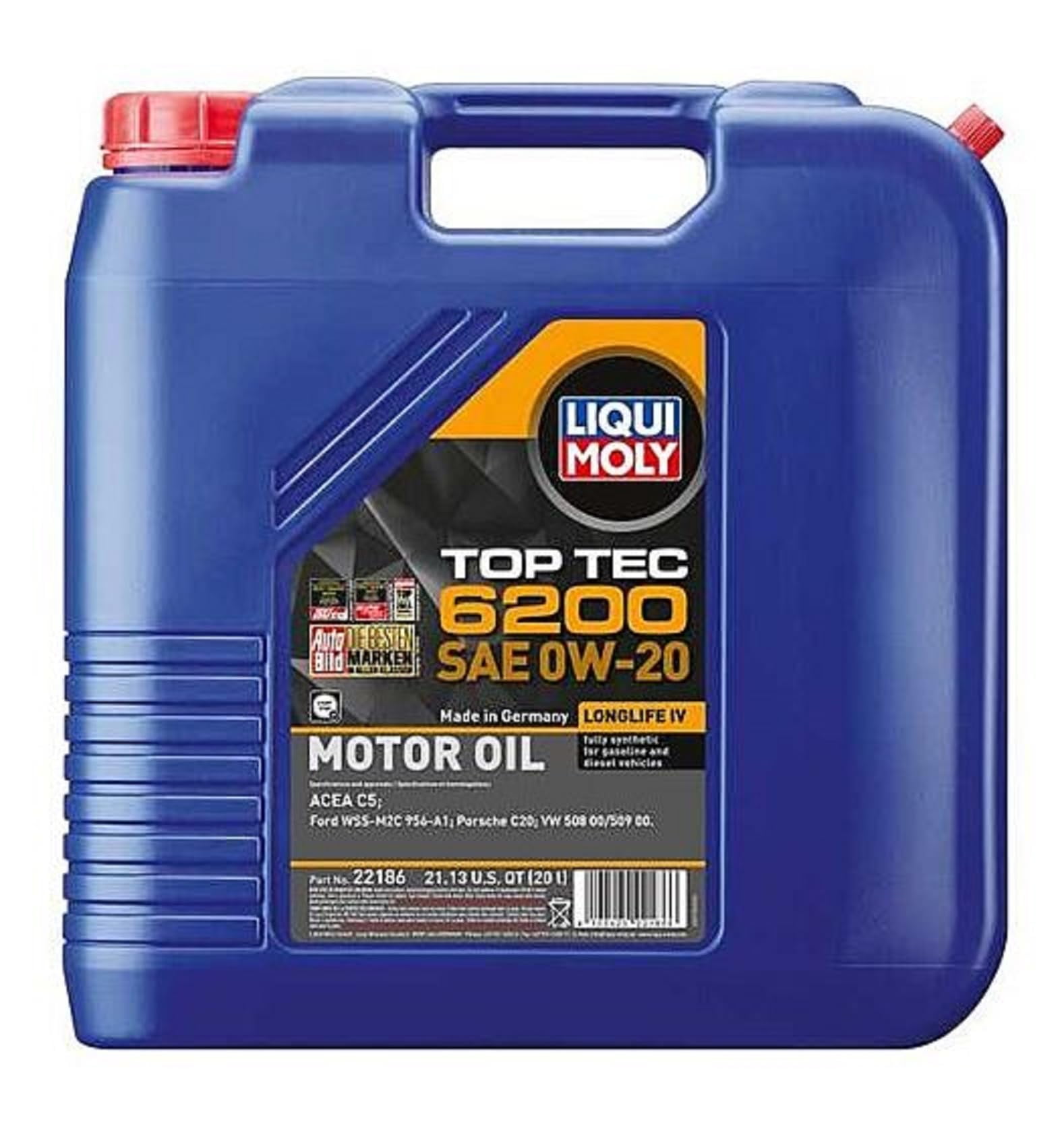 LIQUI MOLY 20L Top Tec 6200 0W-20 Motor Oil - Walmart.com