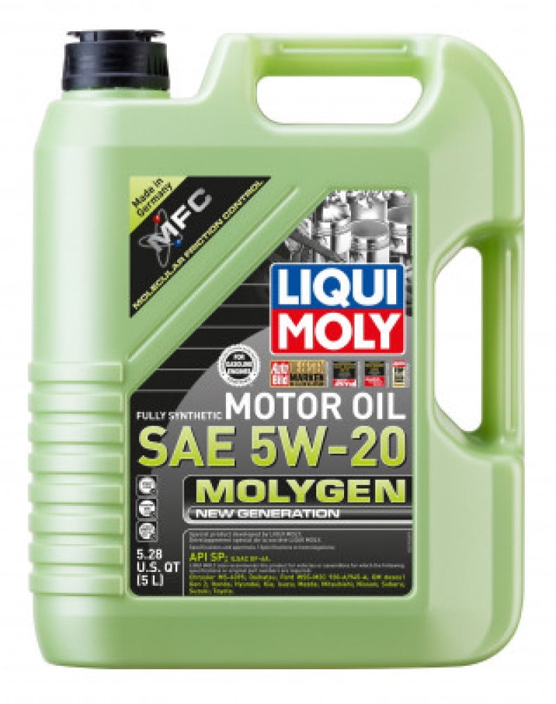 LIQUI MOLY 5L Molygen Engine Oil SAE 5W20 - New Generation Motor Oil ...