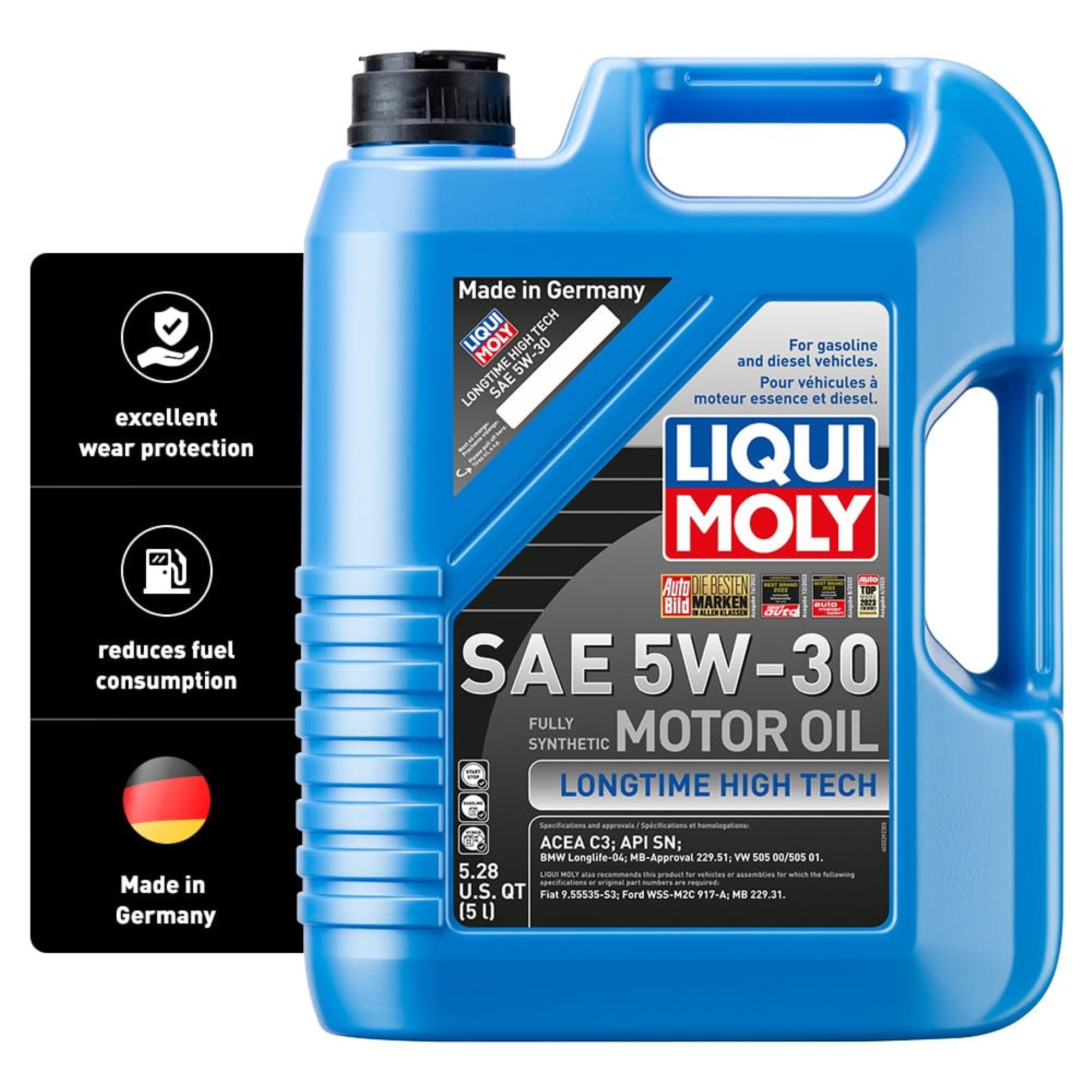 LIQUI MOLY Longtime High Tech SAE 5W-30 | 5 L | Fully synthetic engine ...