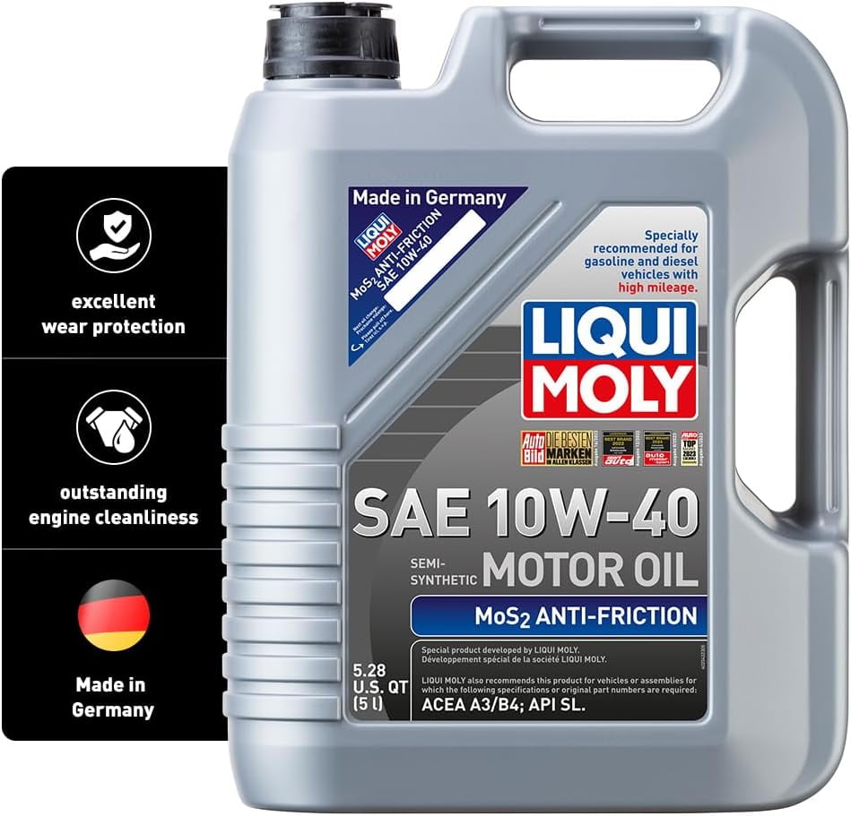 LIQUI MOLY MoS2 Antifriction SAE 10W-40 | 5 L | Part -synthetic engine ...