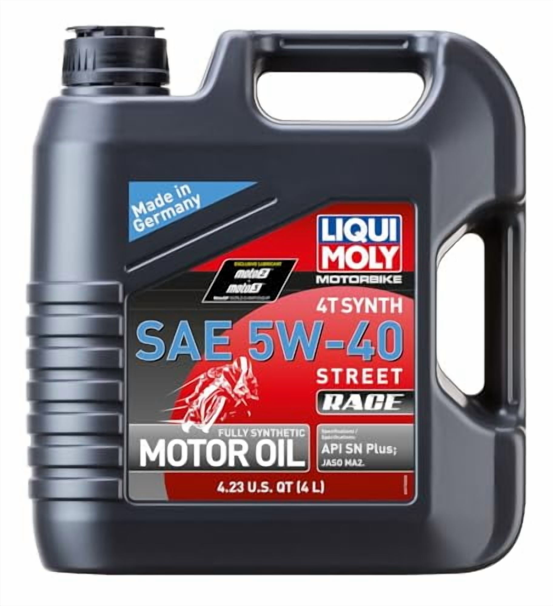 LIQUI MOLY Motorbike 4T Synth 5W-40 Street Race | 4 L | Motorcycle Fully synthetic engine oil ...