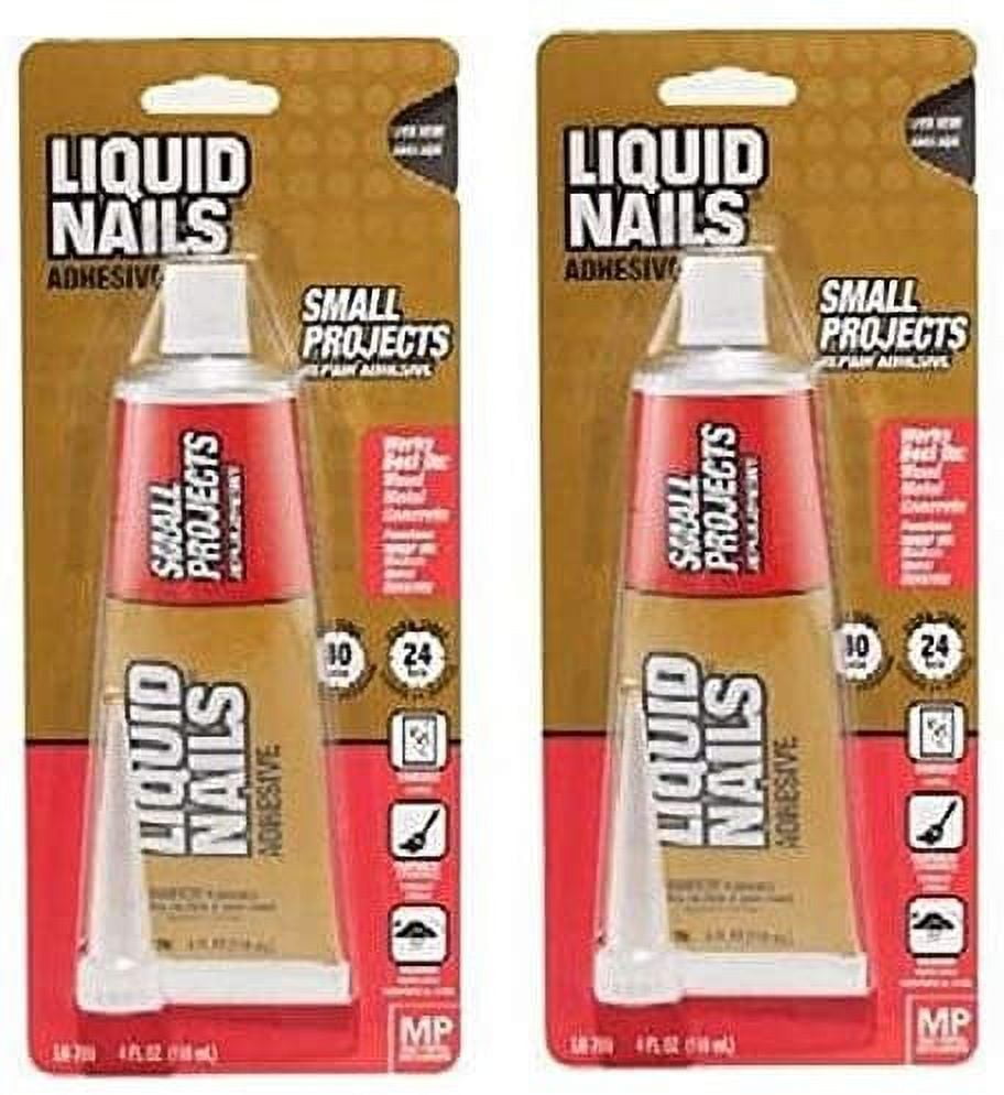 LIQUID NAILS LN-700 White Hardware Adhesive 4 oz for Small Projects and ...
