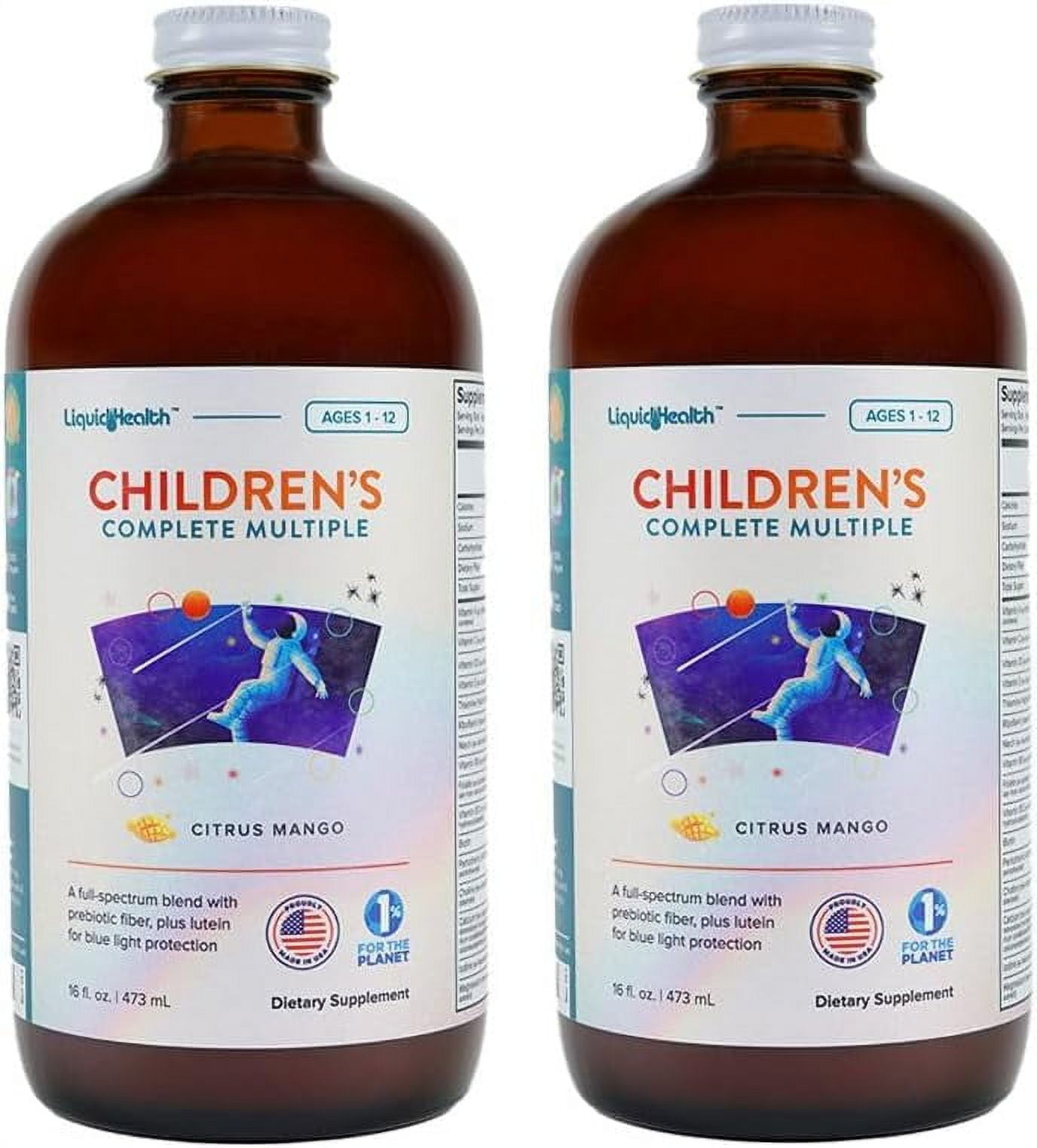 LIQUIDHEALTH Children's Complete Multivitamin, Non-GMO, Probiotic, for ...