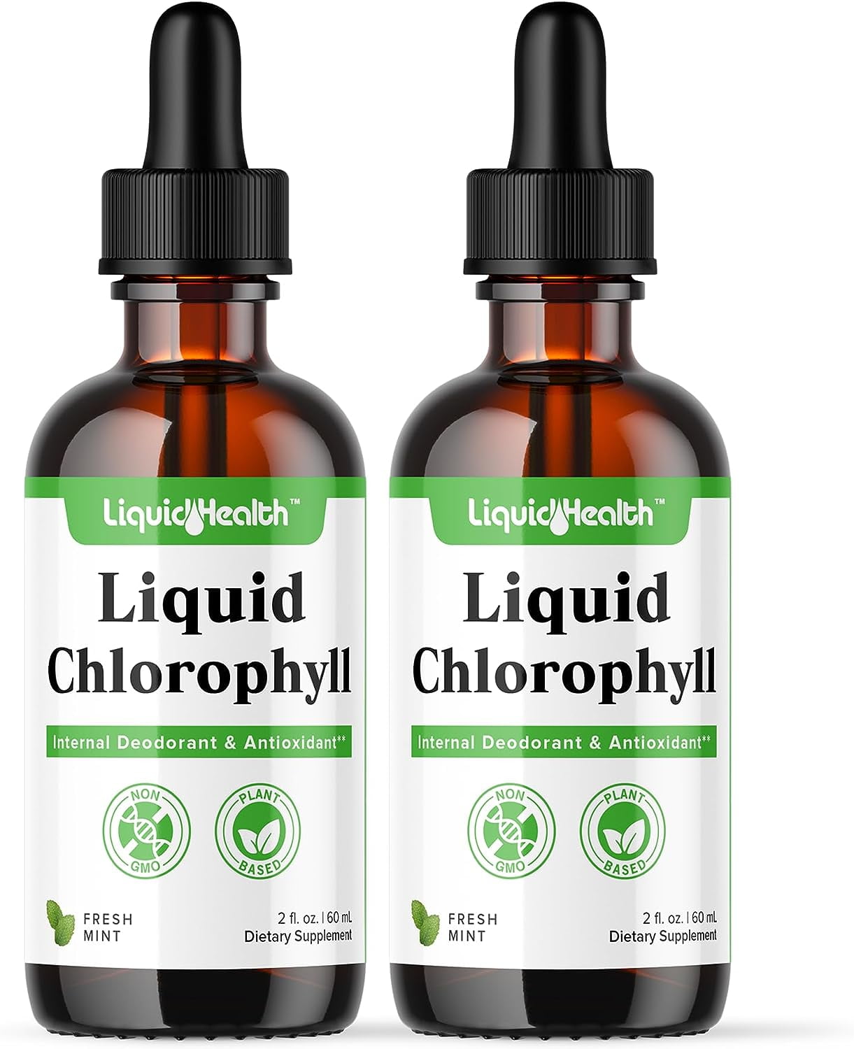 LIQUIDHEALTH Chlorophyll Liquid Drops, Deodorant and Detox Support, 2 ...