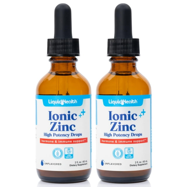 LIQUIDHEALTH Ionic Zinc Drops, Immune Vitamin Supplement, 2 fl Oz ...