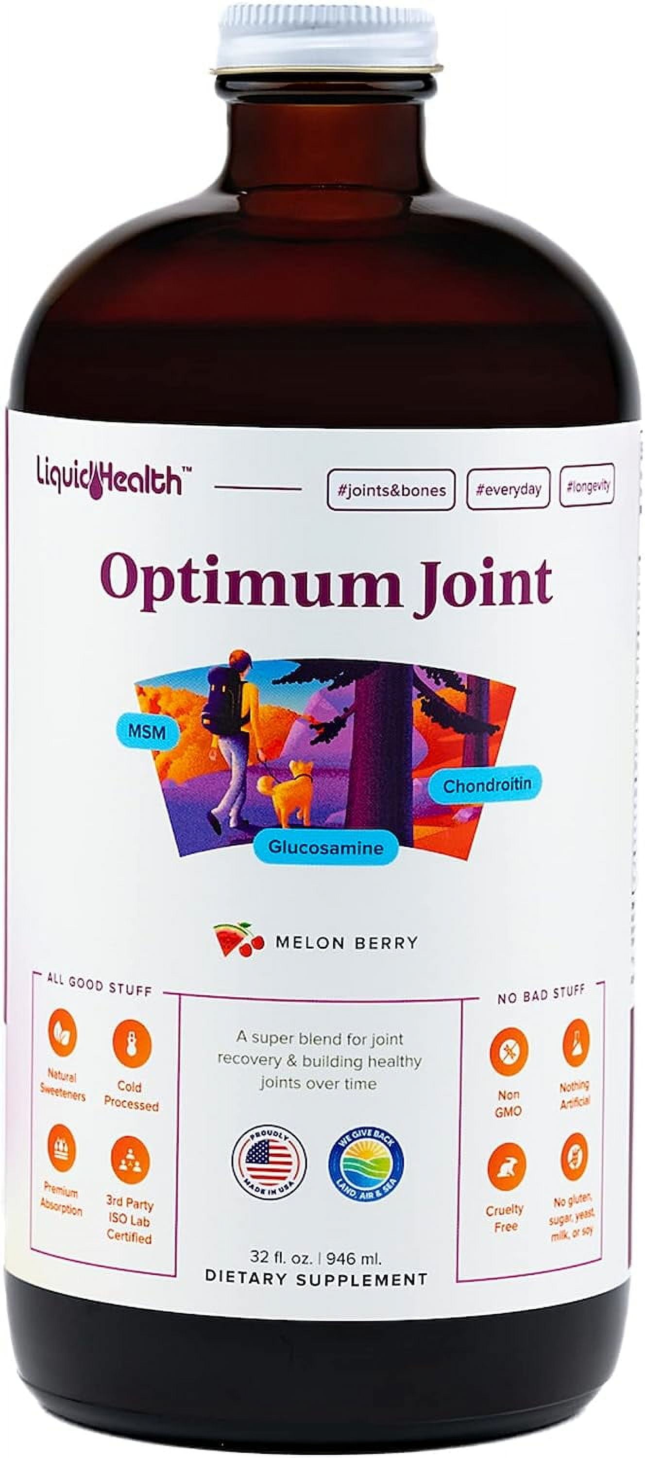 LIQUIDHEALTH Optimum Joint Support Supplement with Glucosamine ...