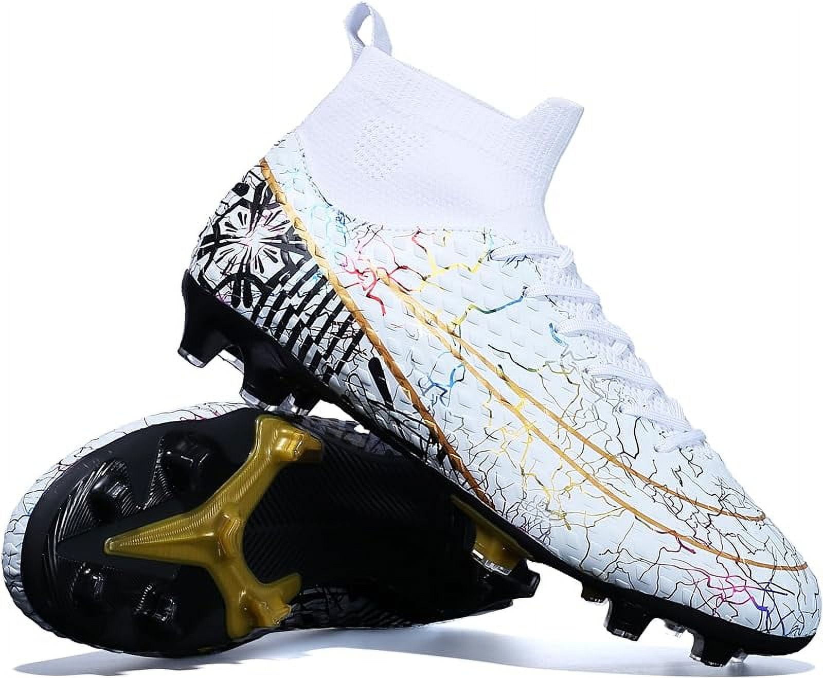 LIR Mens Soccer Cleats Tops Lace-Up Non-Slip Spikes Outdoor AG/FG ...