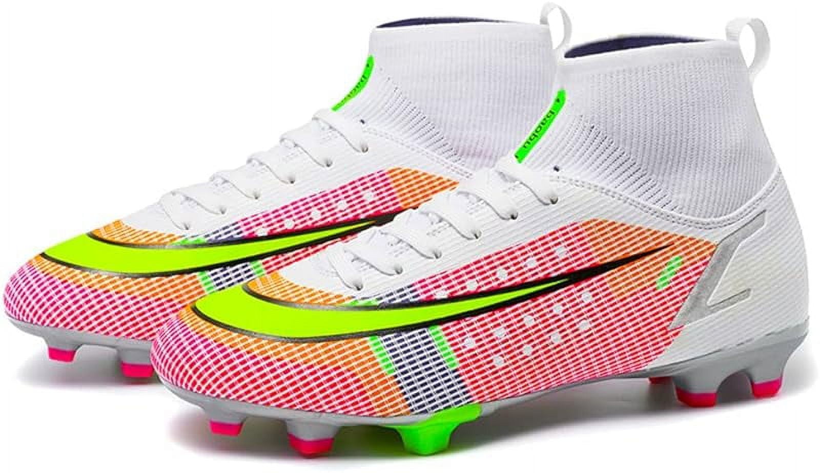 LIR Professional Leather Soccer Cleats Unisex Adult Firm Ground ...