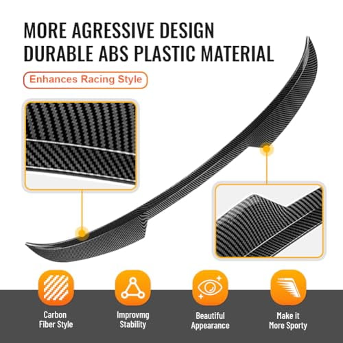 LIRU Rear Trunk Duck Tail Lip Wing, Auto Rear Spoiler Trunk Spoiler ...