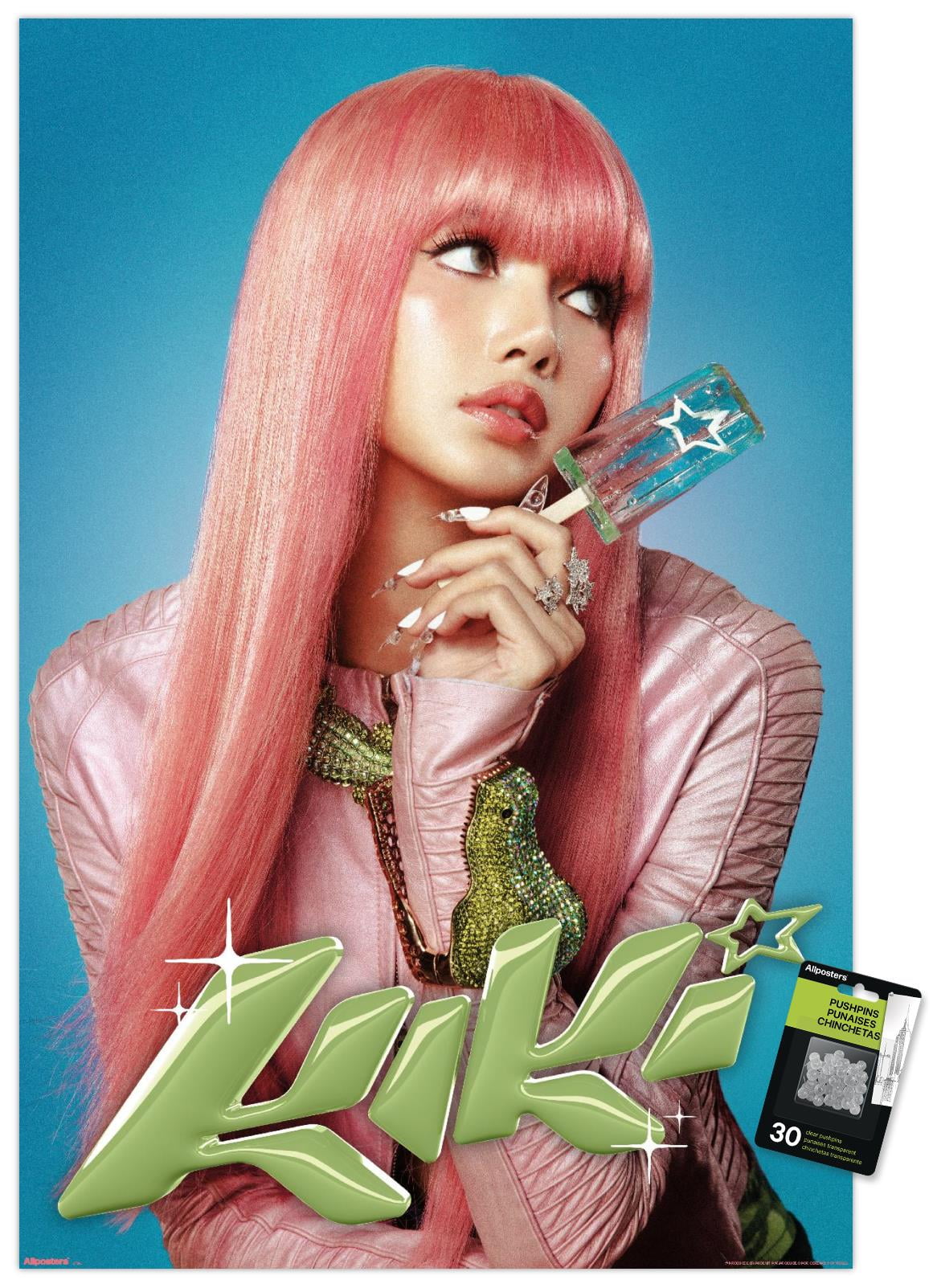 LISA - Kiki Blue Wall Poster with Push Pins, 22.375" x 34" - Walmart.com