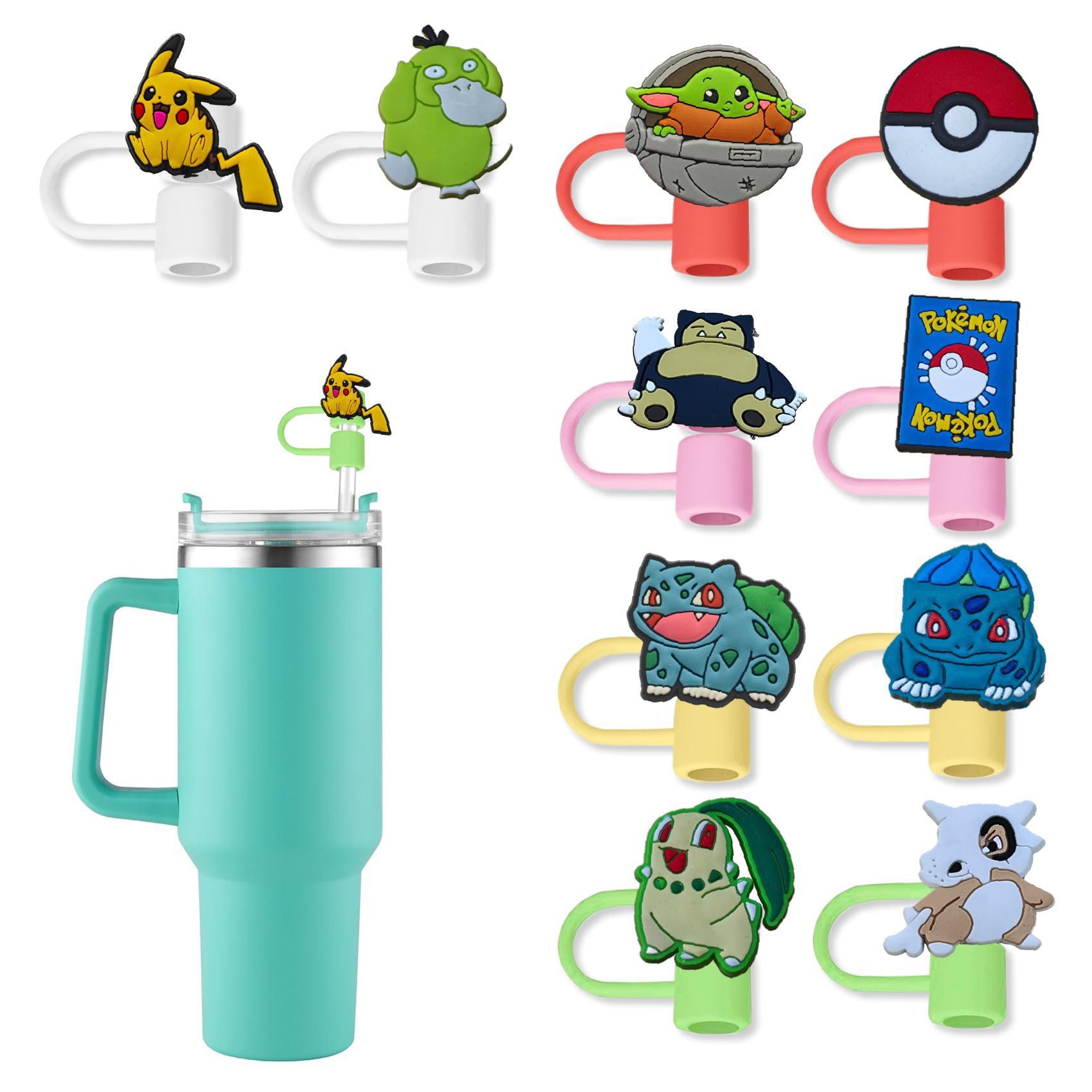 LISACANN 10Pcs Straw Covers Cap for Stanley Cup, Cute Cartoon Animation ...