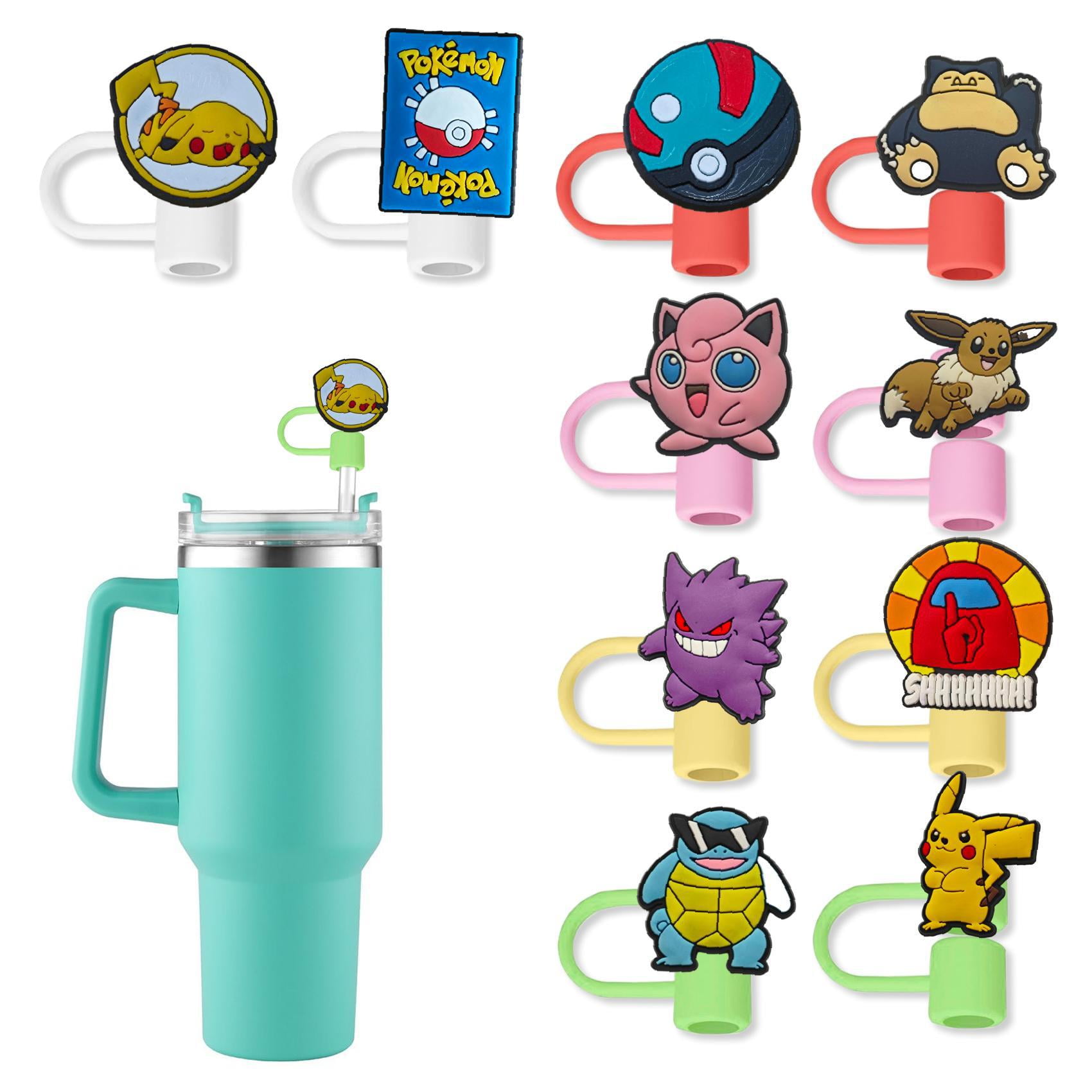 LISACANN 10Pcs Straw Covers Cap for Stanley Cup, Cute Cartoon Animation ...