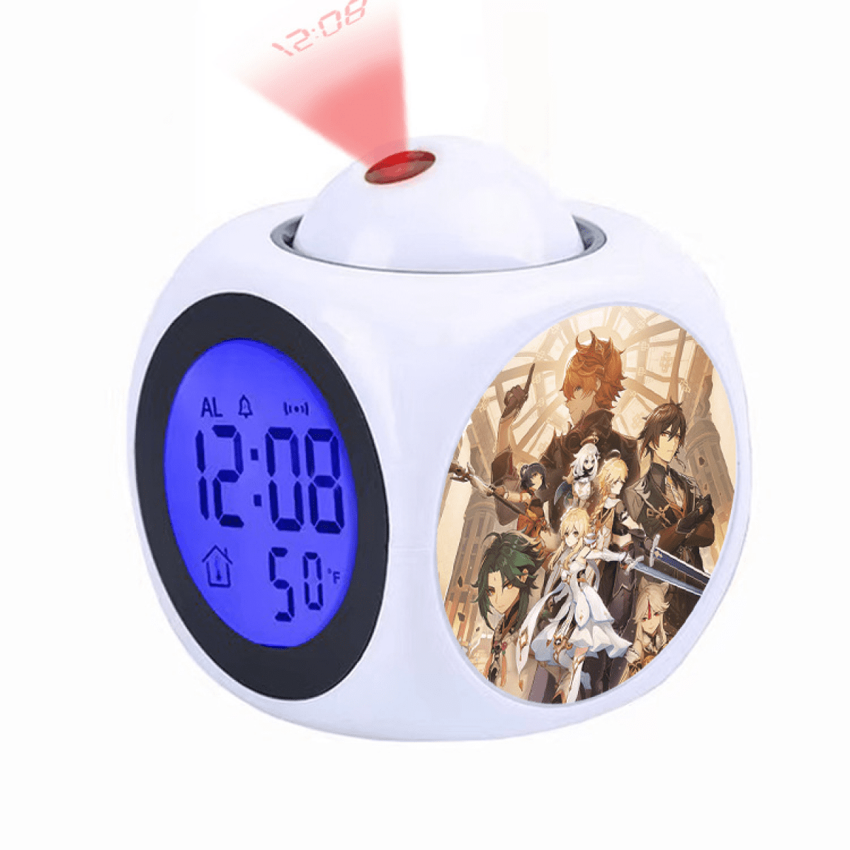LISACANN Digital Alarm Clock, Cartoon Genshin_Impact Academia Pattern ...