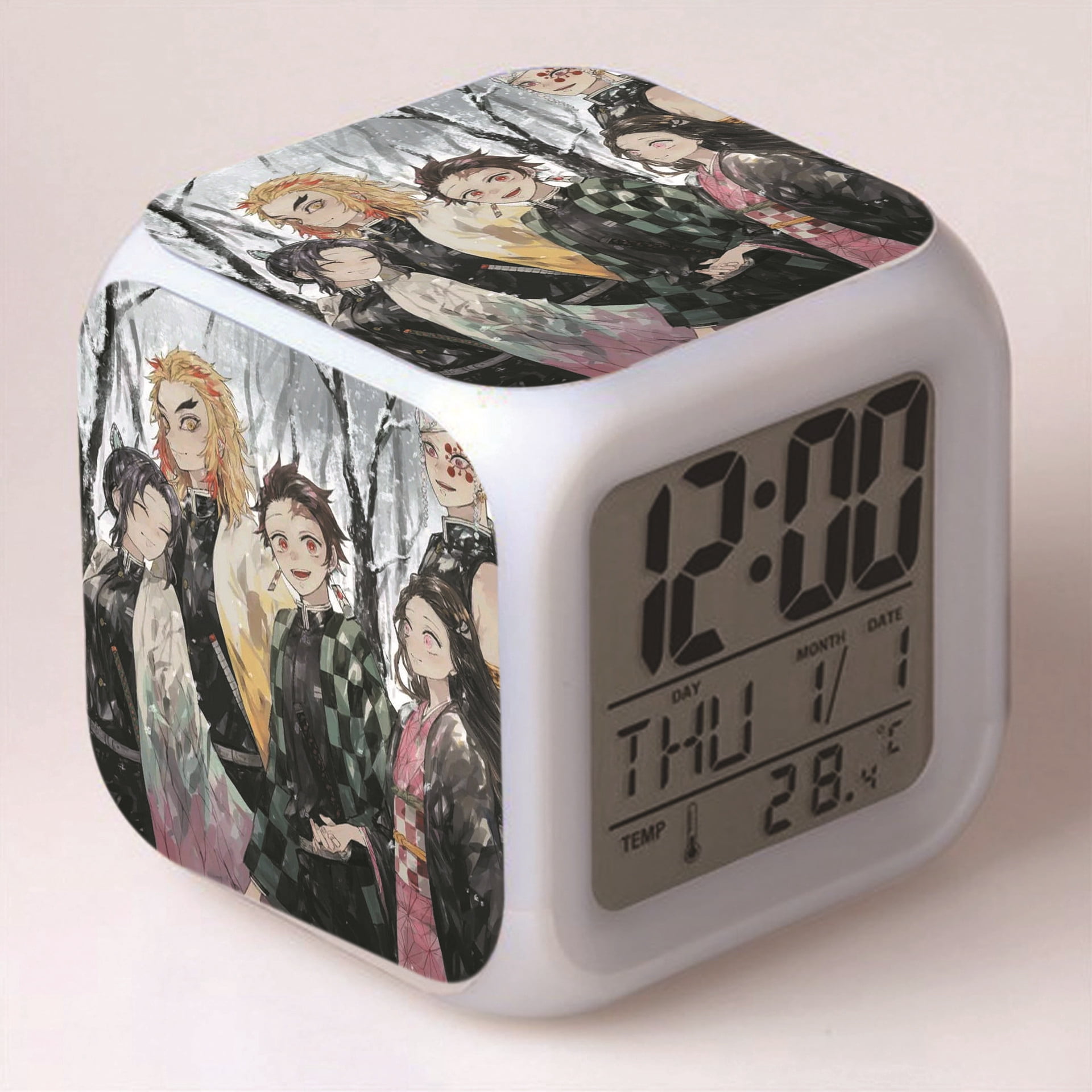 LISACANN Digital Alarm Clock for Kids, Cartoon Demon Slayer Pattern 7 ...