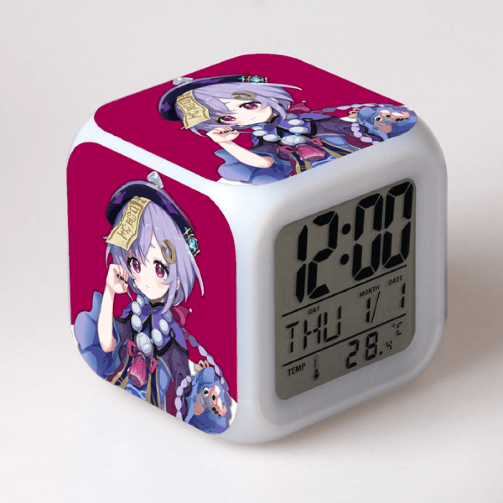 LISACANN Digital Alarm Clock for Kids, Genshin Impact Pattern 7 LED ...