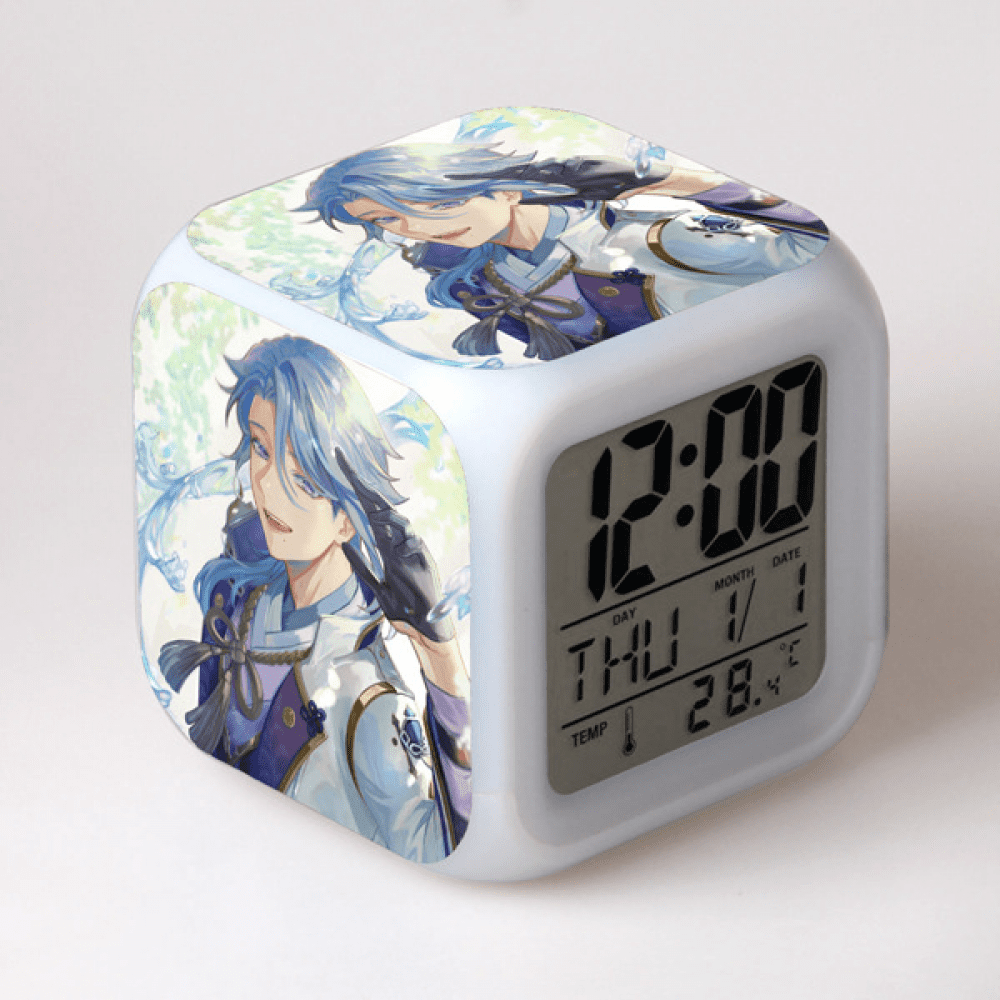 LISACANN Digital Alarm Clock for Kids, Genshin Impact Pattern 7 LED ...