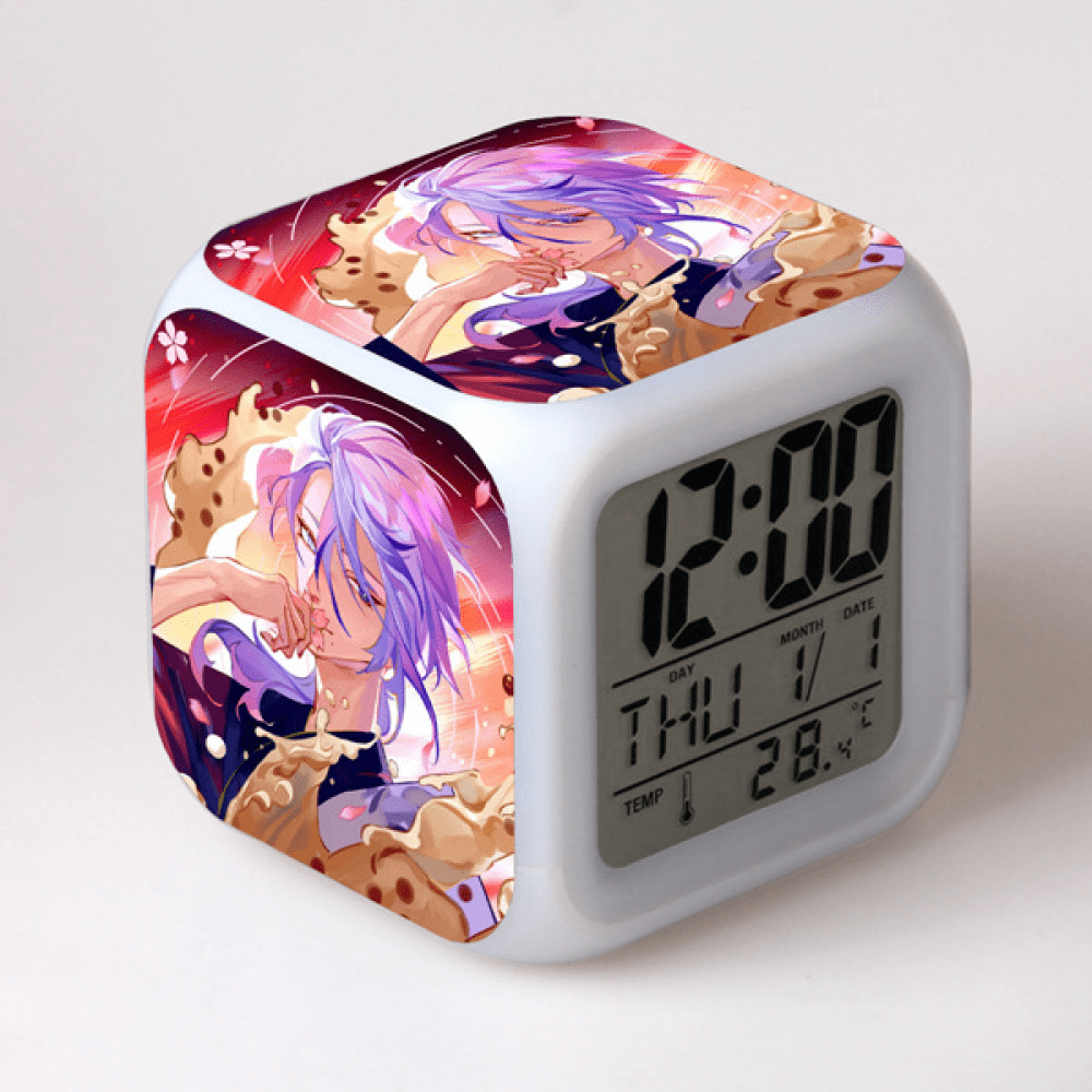 LISACANN Digital Alarm Clock for Kids, Genshin Impact Pattern 7 LED ...