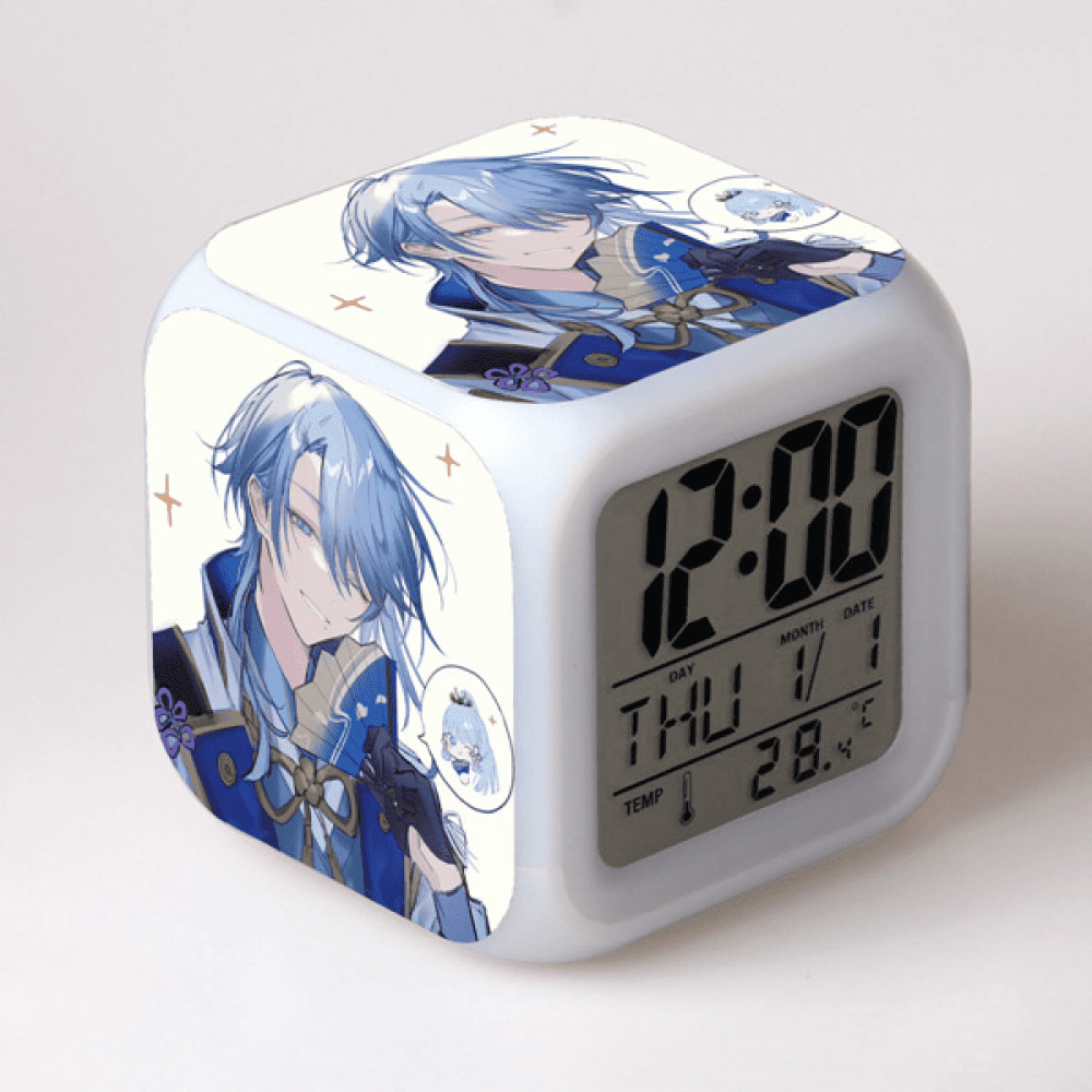 LISACANN Digital Alarm Clock for Kids, Genshin Impact Pattern 7 LED ...