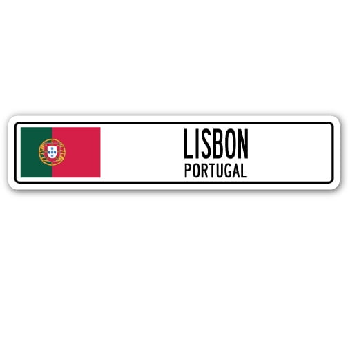 LISBON PORTUGAL Street Sign Portuguese flag city country road wall gift ...