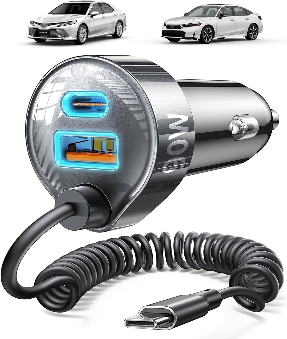 LISEN 90W for iPhone 17 16 15 Pro Max Car Charger USB C Fast Charge ...