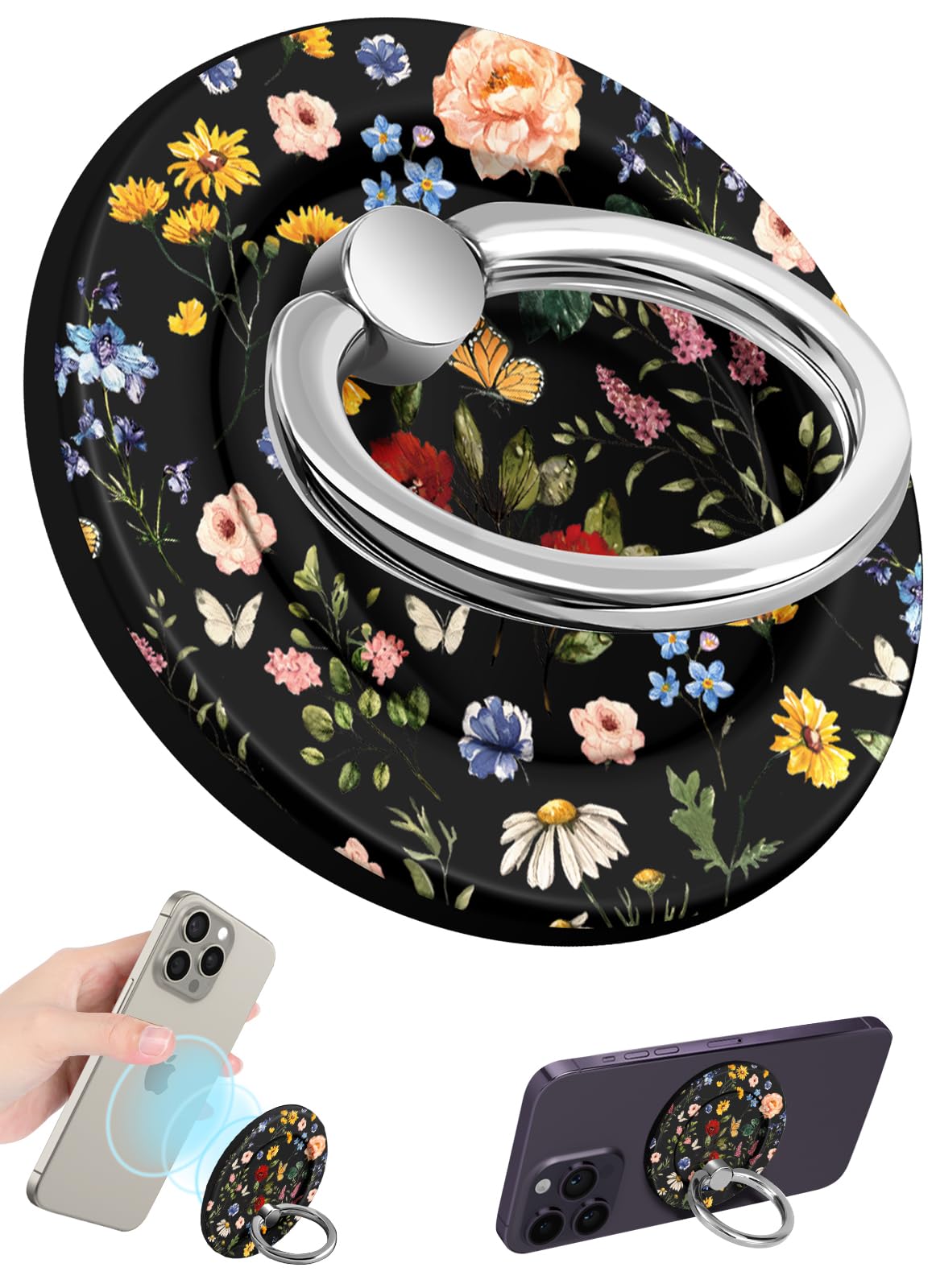 LISEVO Phone Ring Holder Compatible with MagSafe - Magnetic Phone Grip ...