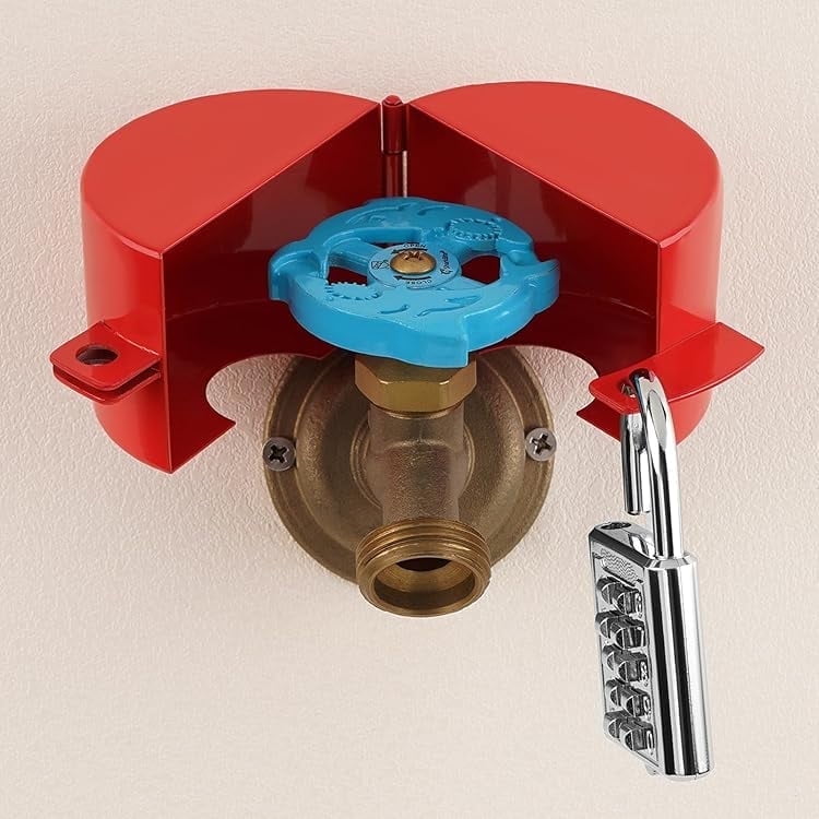 LISHAN Red Metal Water Valve, Gate Valve Locks, Outdoor Faucet ...