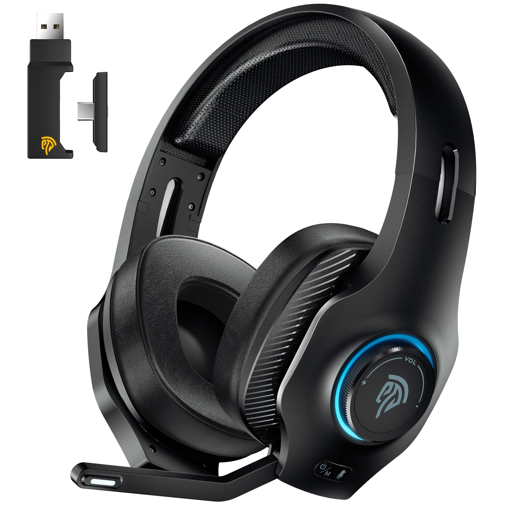 LISHIVE Wireless Stereo Gaming Headset for PS4 PS5 Switch Steam Deck ...