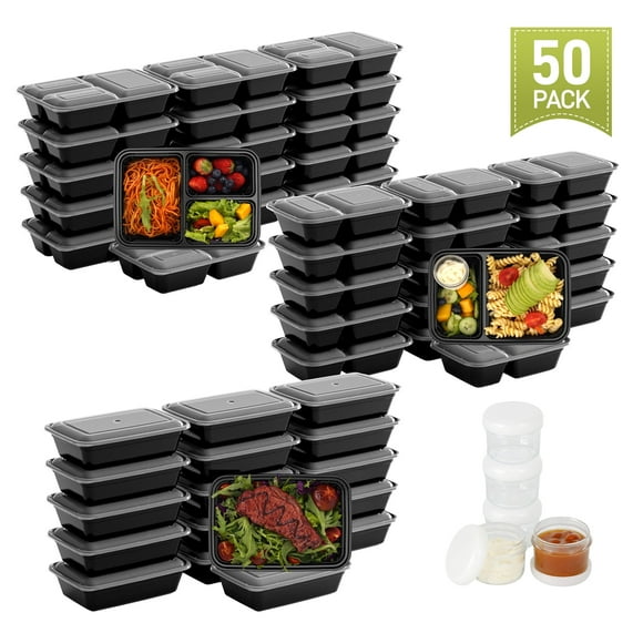 3-compartment Food Containers